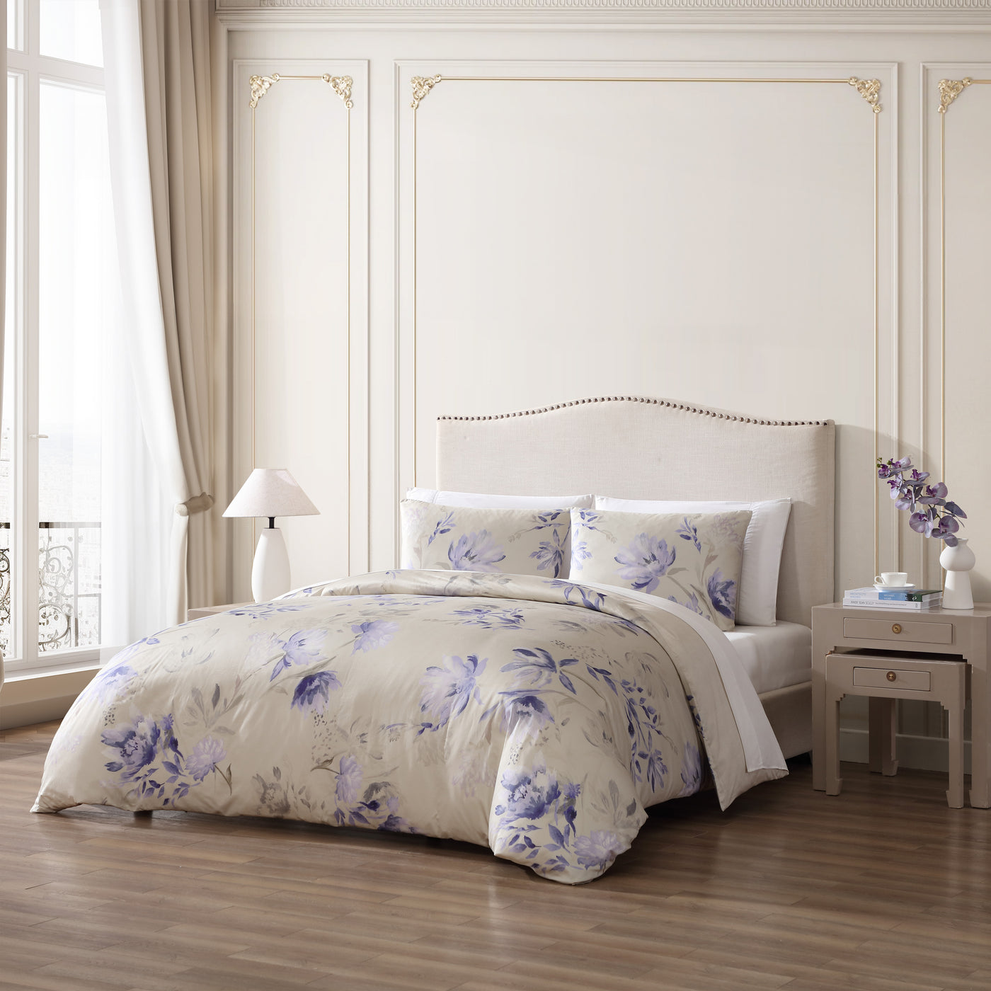 Signature Print Sateen Duvet Cover Set – Pure Parima
