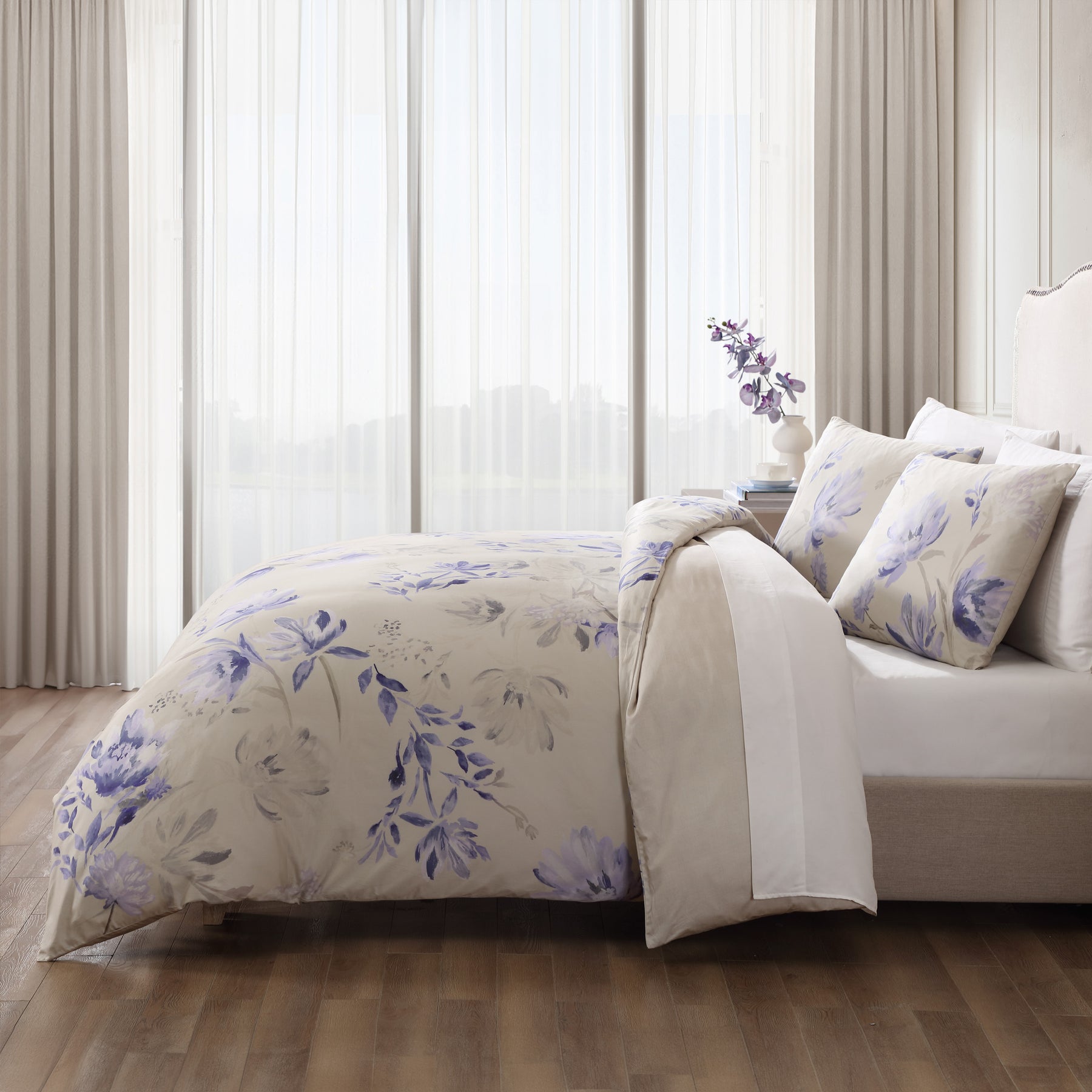 Signature Print Sateen Duvet Cover Set – Pure Parima