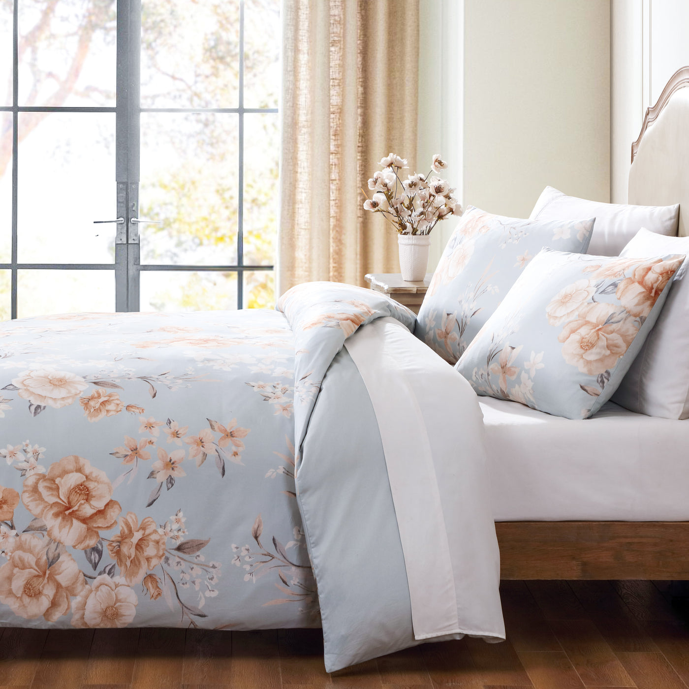 Signature Print Sateen Duvet Cover Set – Pure Parima